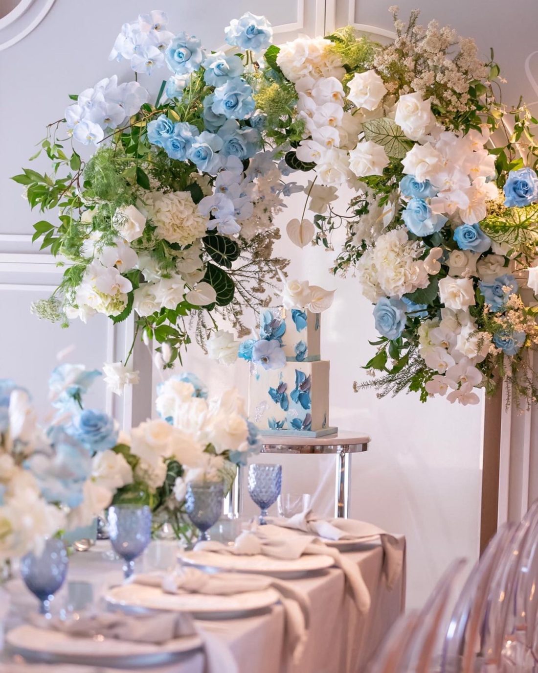 Blue Glassware Hire - The Pretty Table - Sydney Event Hire