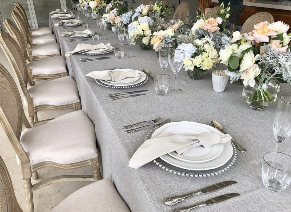 Scroll White Dinnerware Hire - The Pretty Table - Event Hire