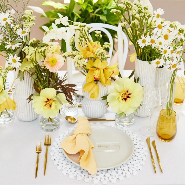 Yellow Glassware Hire - Pretty Pedestals Sydney