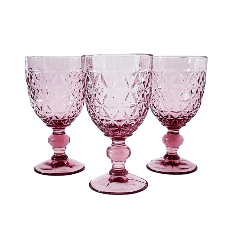 Pink Glassware Hire Sydney - Pretty Pedestals