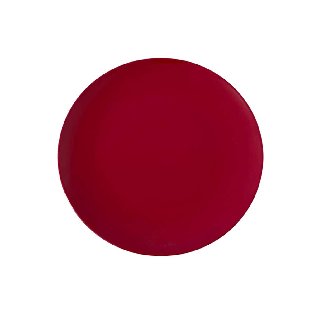 Cherry Red Melamine Dinnerware Hire - The Pretty Table