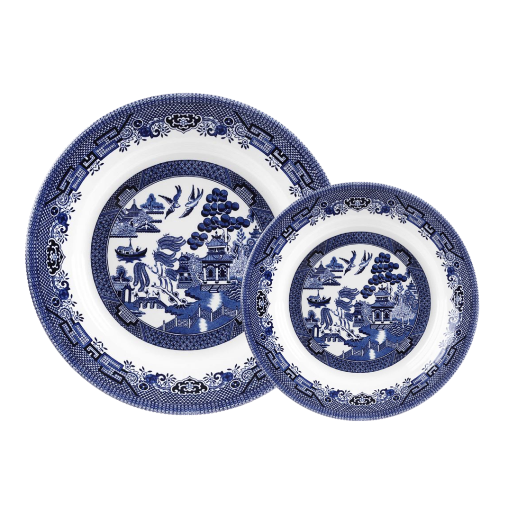 Churchill Blue Willow Dinnerware Hire
