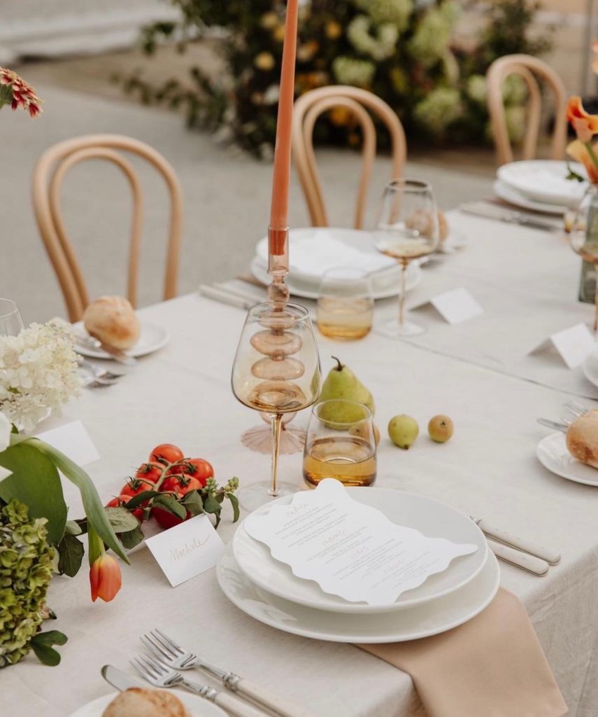 Amber Wine Glass Hire - The Pretty Table - Glassware Hire