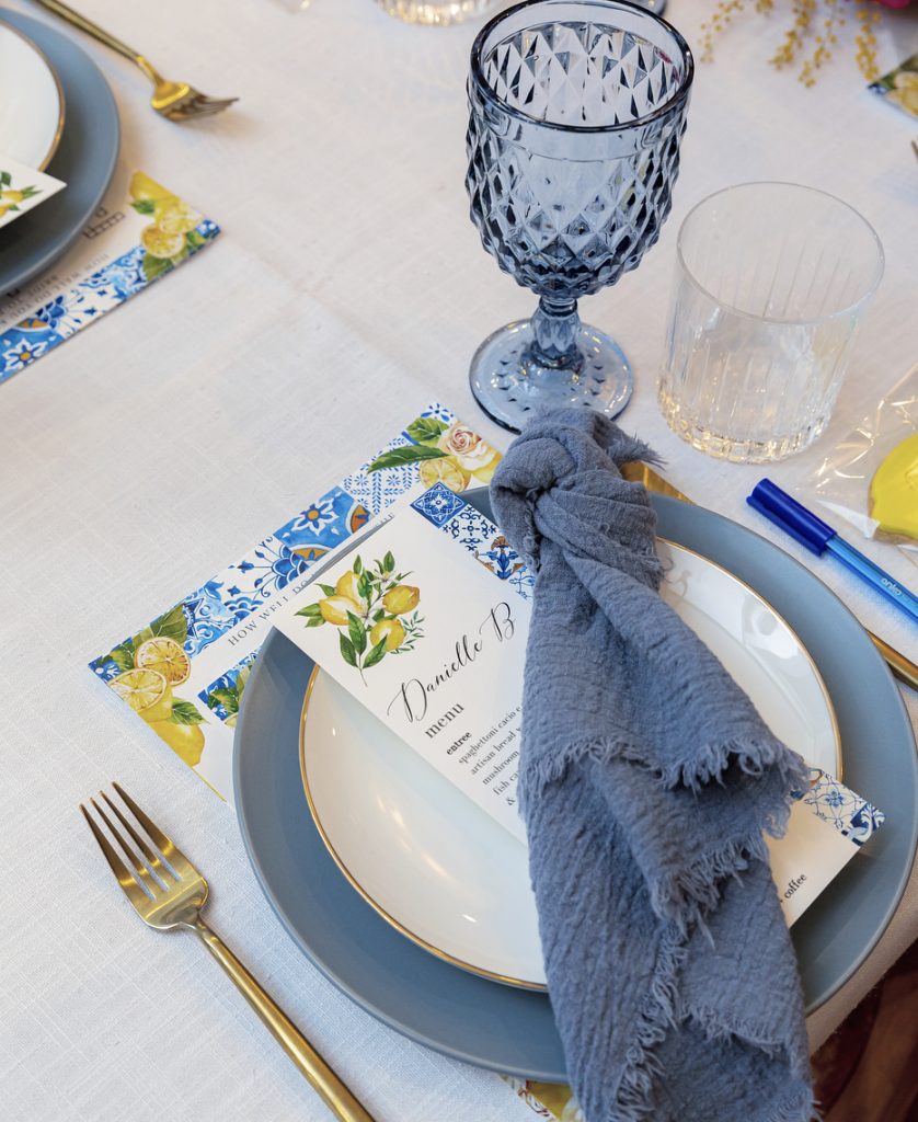 Blue Glassware Hire - The Pretty Table - Sydney Event Hire