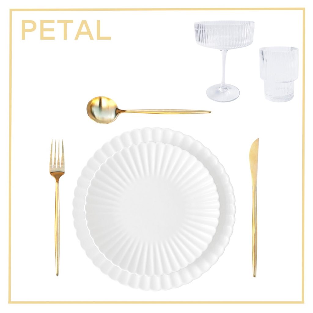 Clear Tableware - The Pretty Table - Tableware Hire