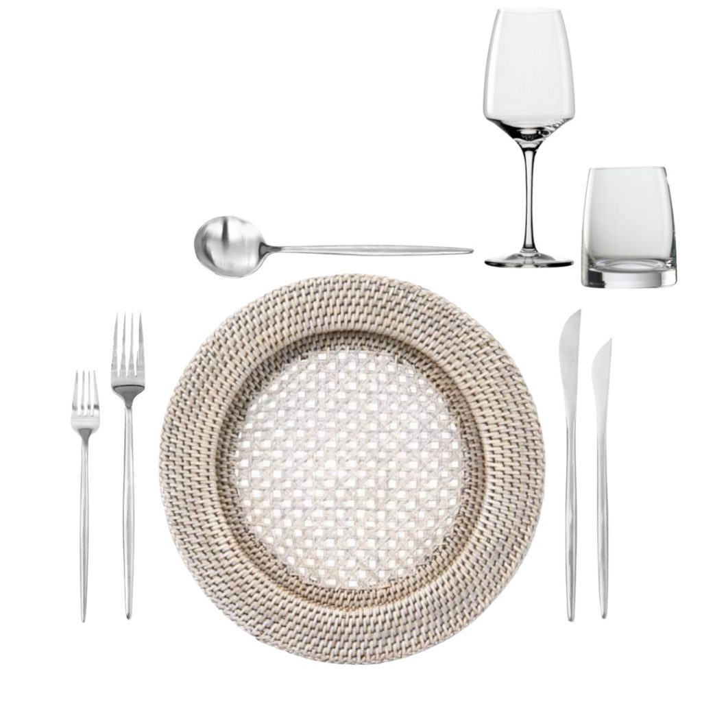 Hamptons Style Tableware - The Pretty Table - Event Hire