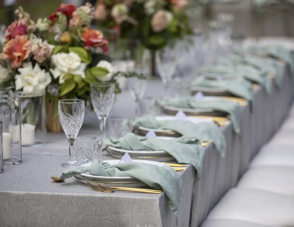 Sage Napkin Hire - The Pretty Table - Table Linen Hire