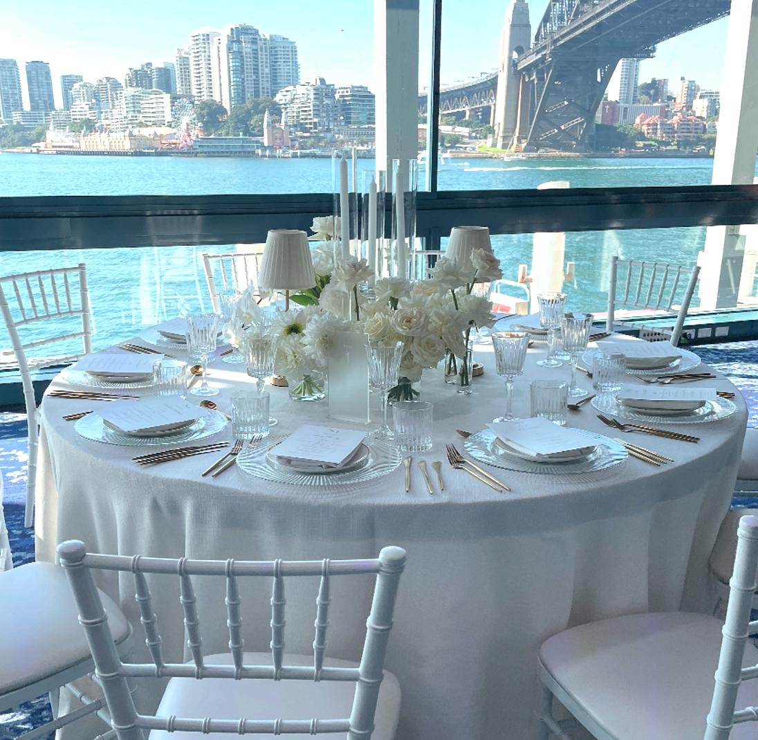 Ivory Pleated Table Lamp Hire - The Pretty Table